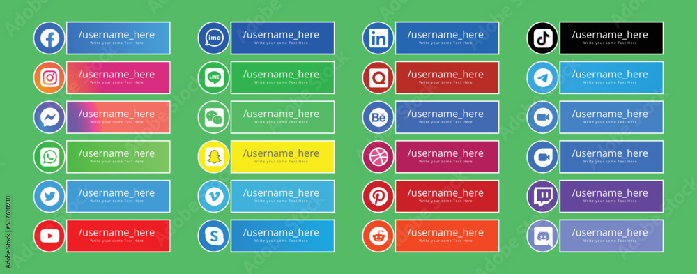 Find Us on Social Media Banner and Lower Third For Video. Follow us ...