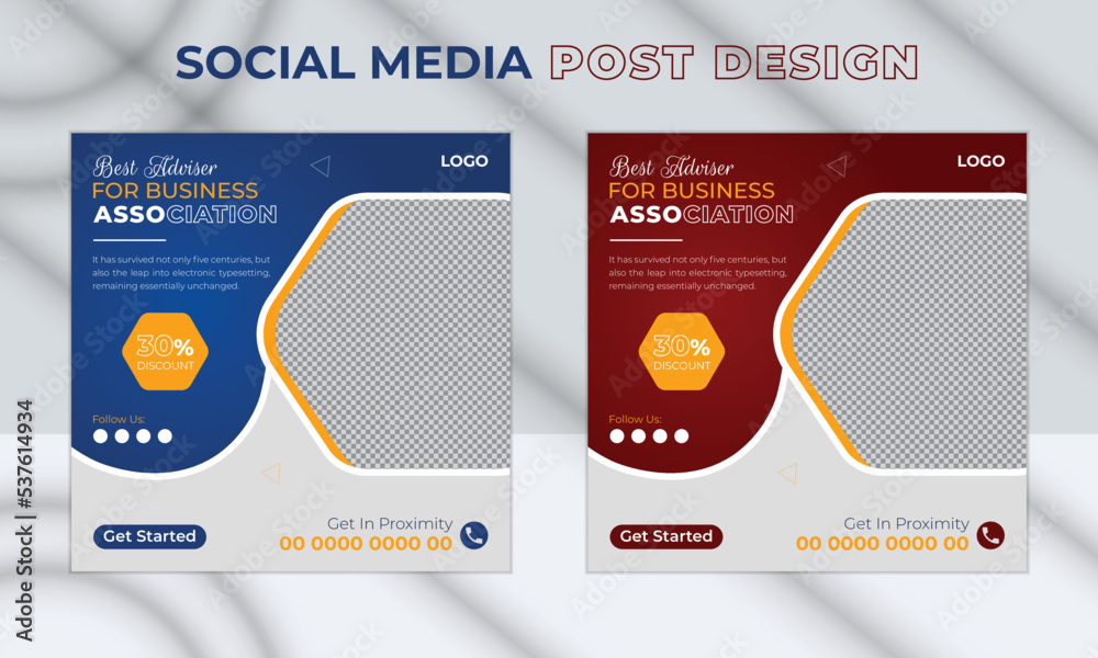 Modern and creative Set of Editable minimal square banner and web ...