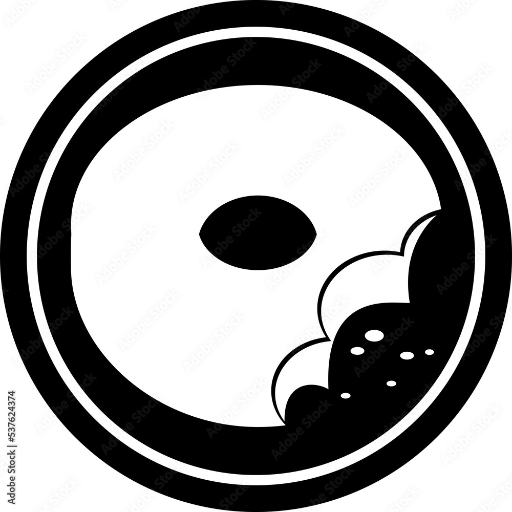 Bitten Donut Graphic Vector Circular Symbol Stock Illustration Adobe Stock