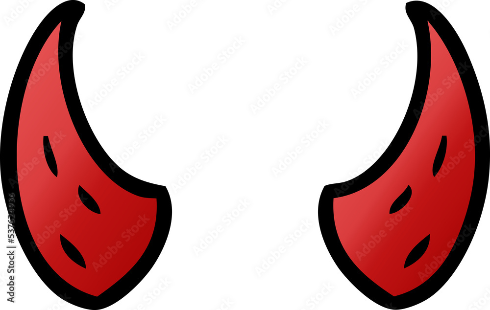 cartoon devil horns Stock Illustration | Adobe Stock