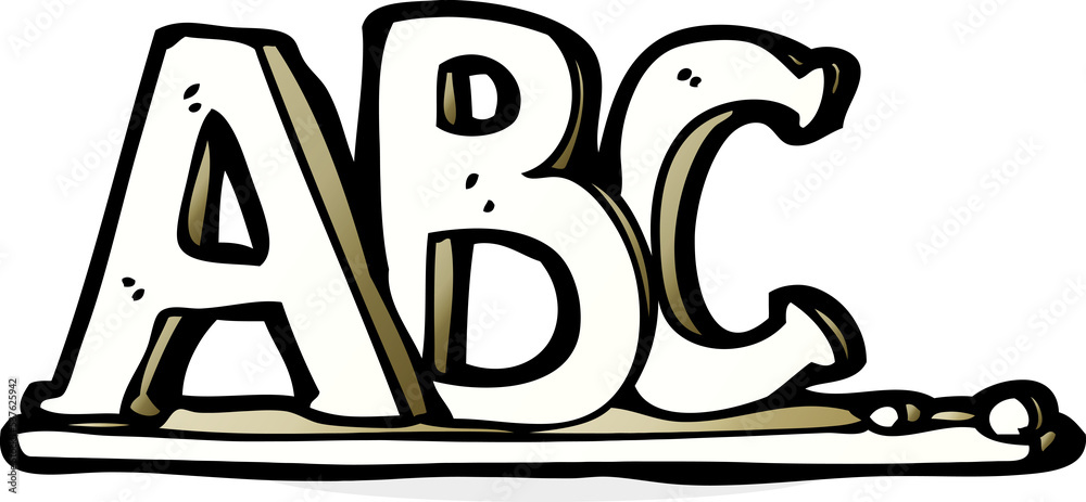 cartoon ABC letters Stock Illustration | Adobe Stock