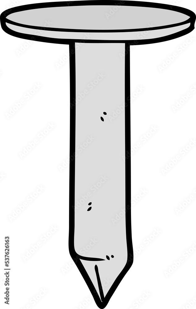 cartoon nail Stock Illustration | Adobe Stock