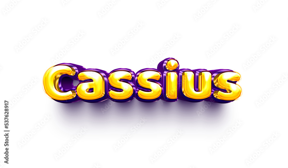 names of boys English helium balloon shiny celebration sticker 3d ...