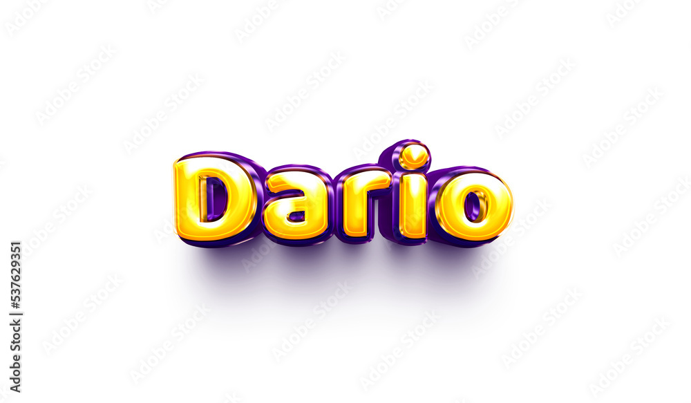 names of boys English helium balloon shiny celebration sticker 3d ...