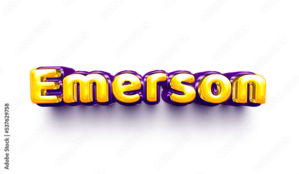 names of boys English helium balloon shiny celebration sticker 3d ...