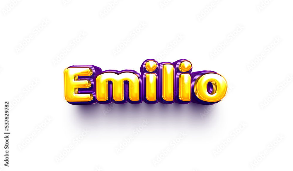 names of boys English helium balloon shiny celebration sticker 3d ...