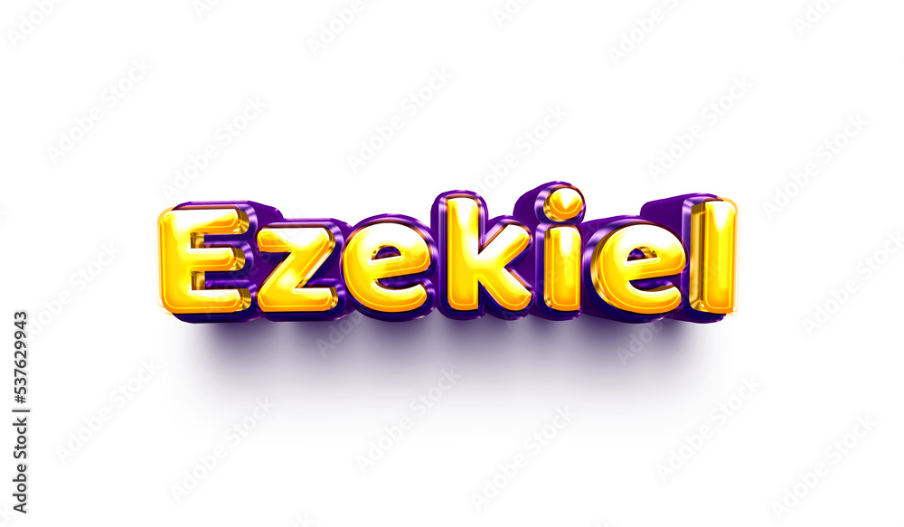 names of boys English helium balloon shiny celebration sticker 3d ...