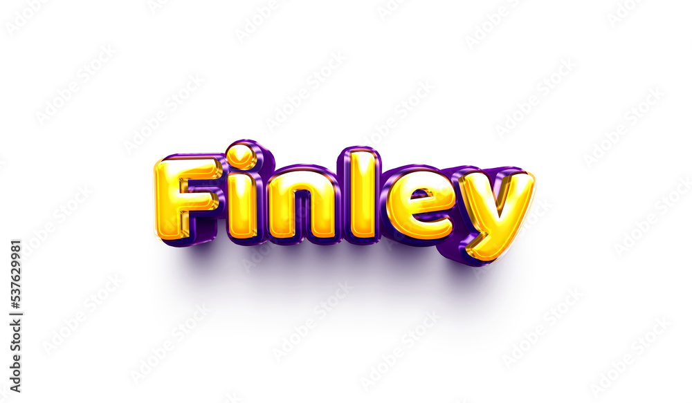 names of boys English helium balloon shiny celebration sticker 3d ...