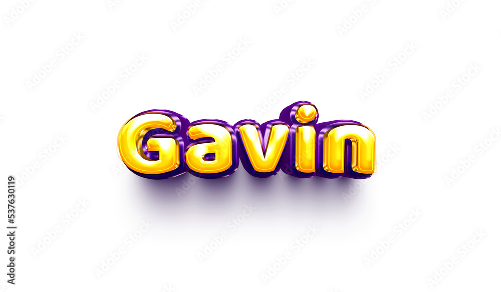 names of boys English helium balloon shiny celebration sticker 3d ...