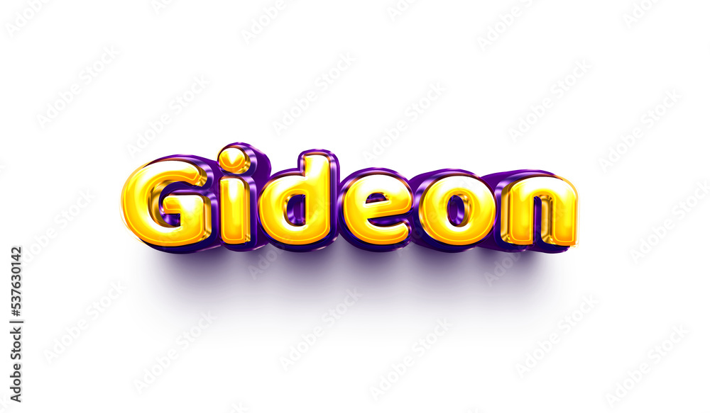 names of boys English helium balloon shiny celebration sticker 3d ...