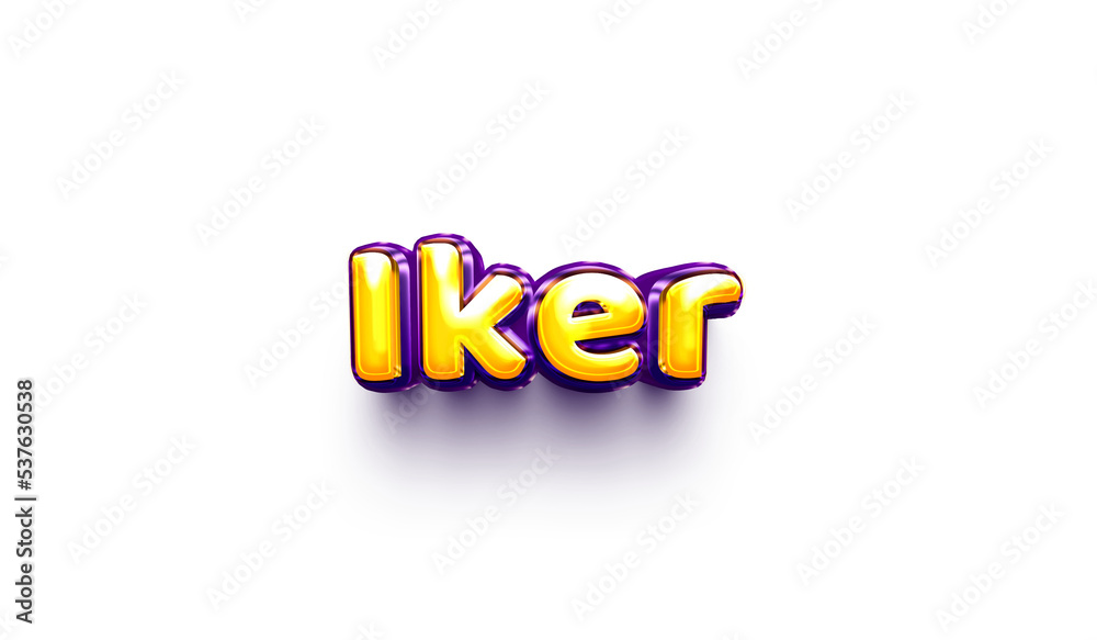 names of boys English helium balloon shiny celebration sticker 3d ...