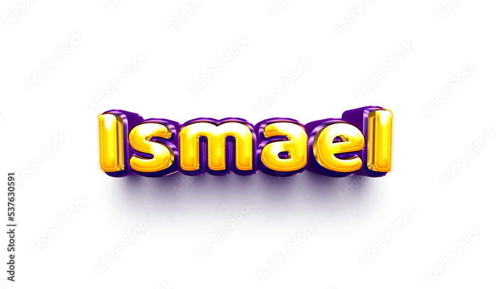 names of boys English helium balloon shiny celebration sticker 3d ...