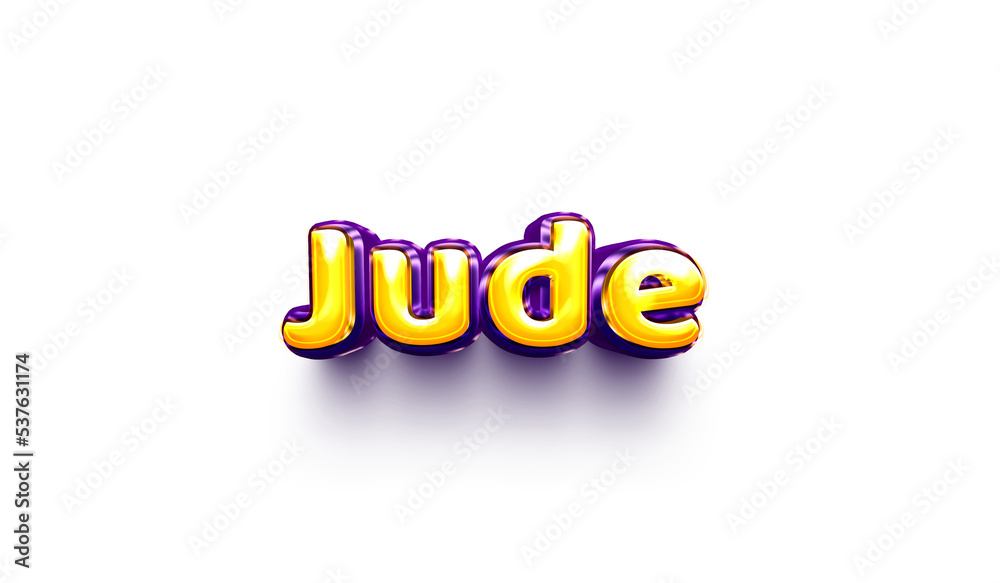 names of boys English helium balloon shiny celebration sticker 3d ...