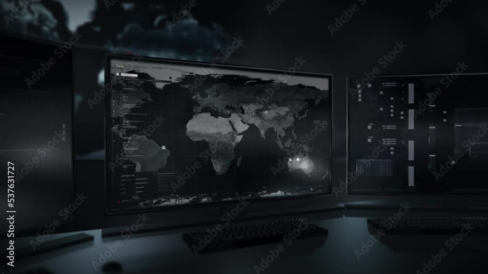 Global Observation AI Scans World Map To Track Dangerous Terrorists. Global Surveillance AI ...