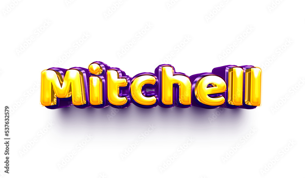 names of boys English helium balloon shiny celebration sticker 3d ...