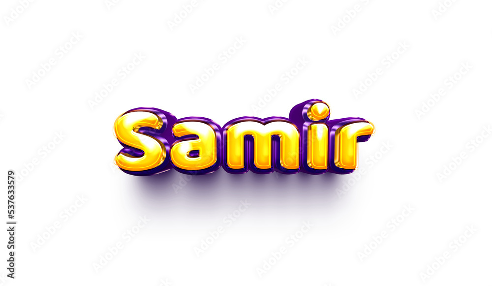 names of boys English helium balloon shiny celebration sticker 3d ...