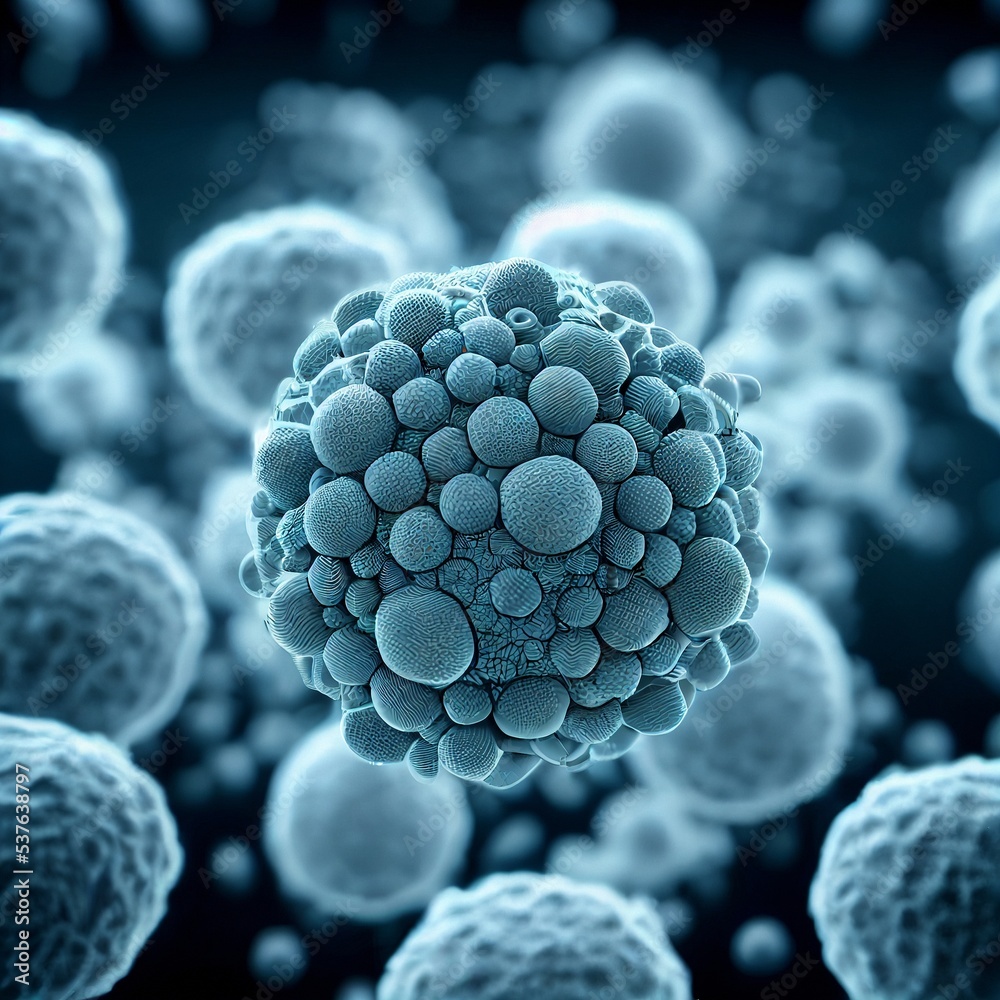 wallpaper with virus cells. Microscopic rendering. Tile background ...