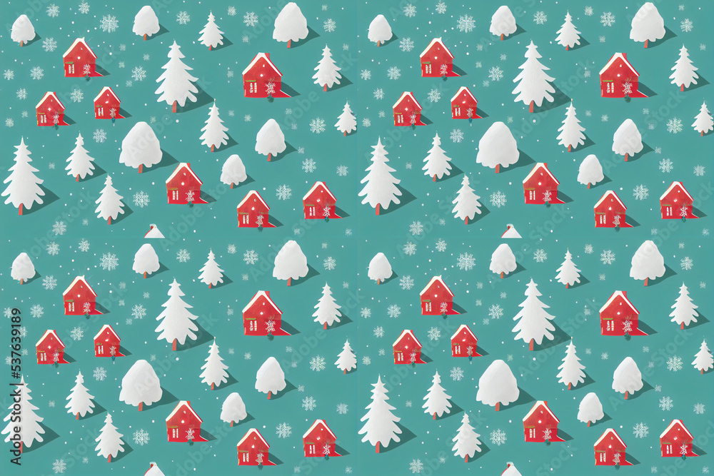 Christmas theme wallpaper. Drawing.Tile background. Stock Illustration ...