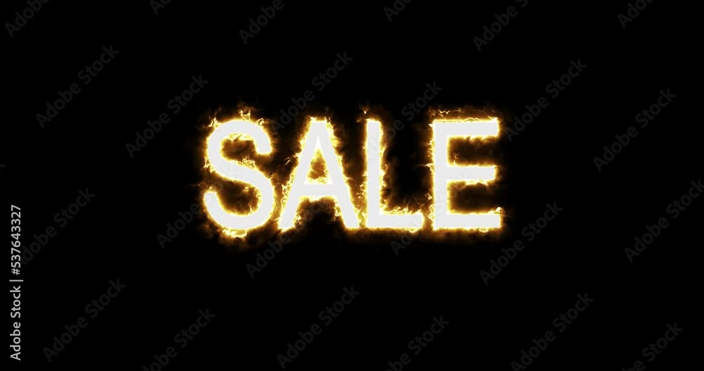 sale font, with fire effect, red word sale, burning letters for editing ...