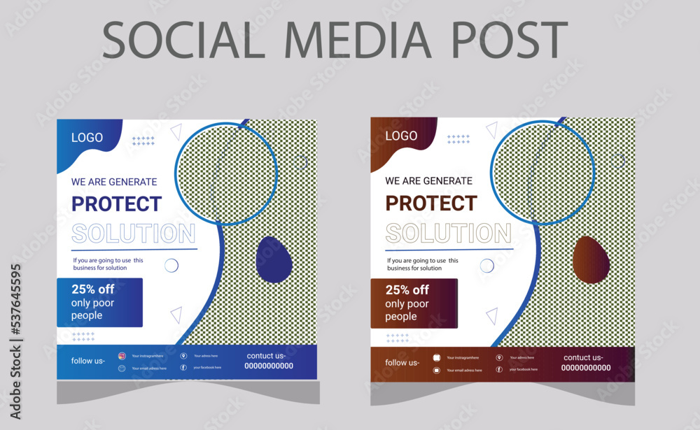 Social media creative stylish email signature poster vector file ...