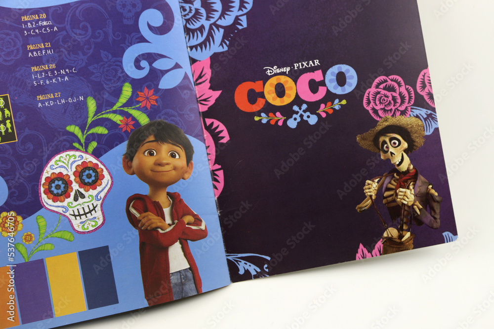 Children's activity magazine with the theme of the movie Coco. Disney ...