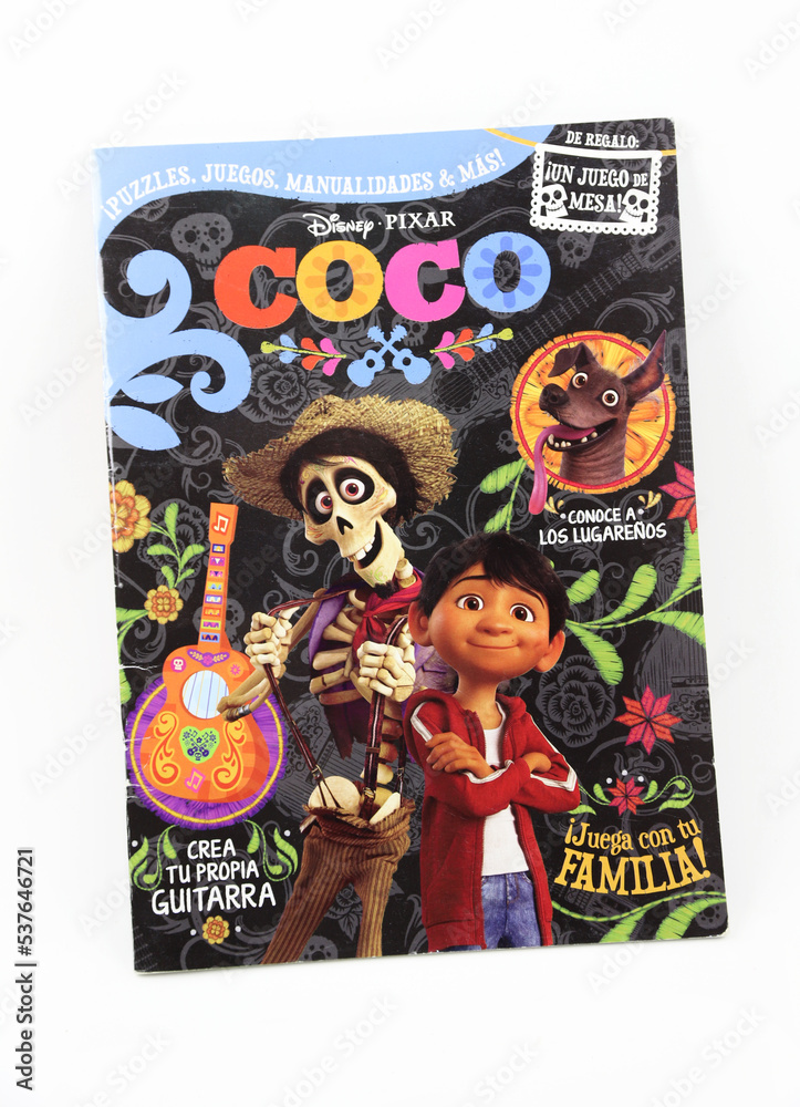 Children's activity magazine with the theme of the movie Coco. Disney ...