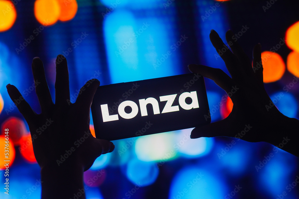 October 12, 2022, Brazil. In this photo illustration, the Lonza Group ...