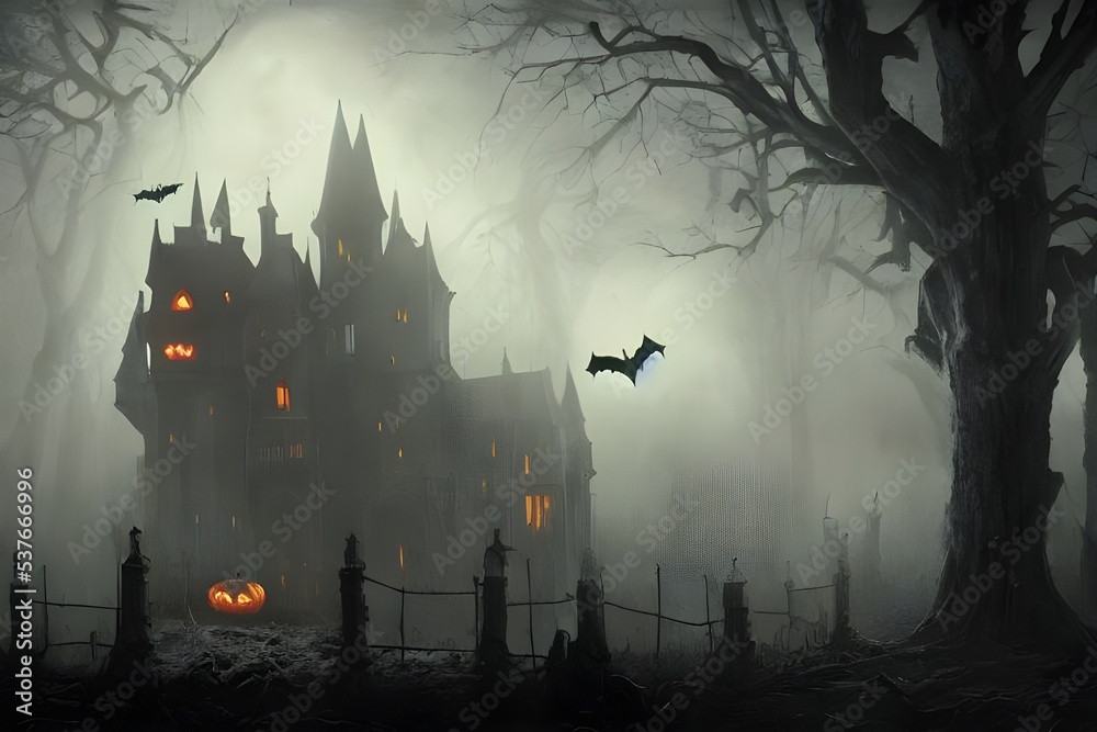 The castle is old and decrepit, with cracks in the walls and ivy ...