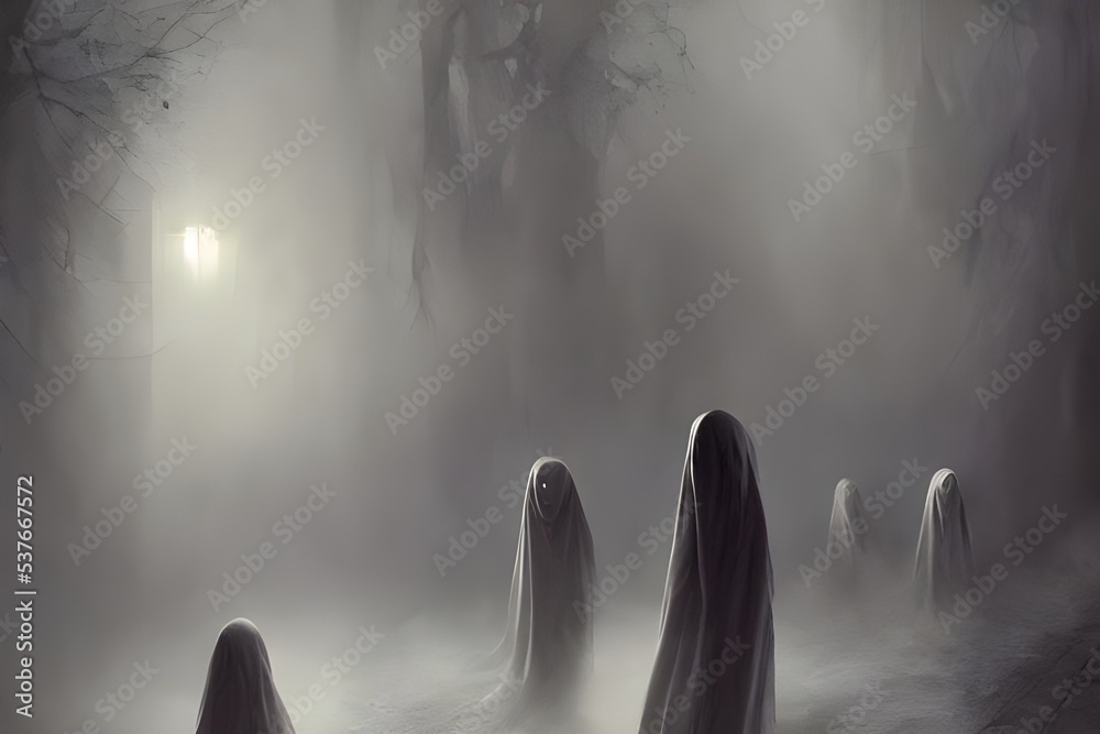 The ghosts are haunting and scary. They're floating around in the air ...