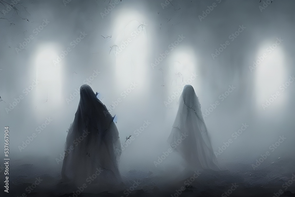 It's Halloween and the ghosts are out! They're floating around in the ...