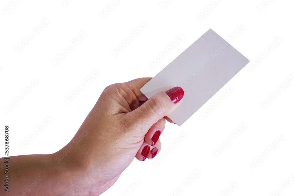 Hand handing business card, isolated on transparent background png ...
