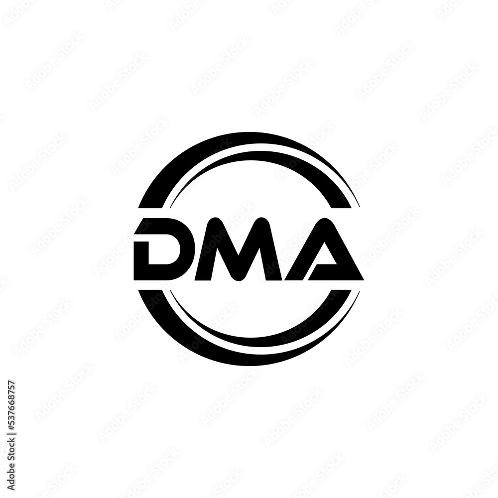 DMA letter logo design with white background in illustrator, vector ...