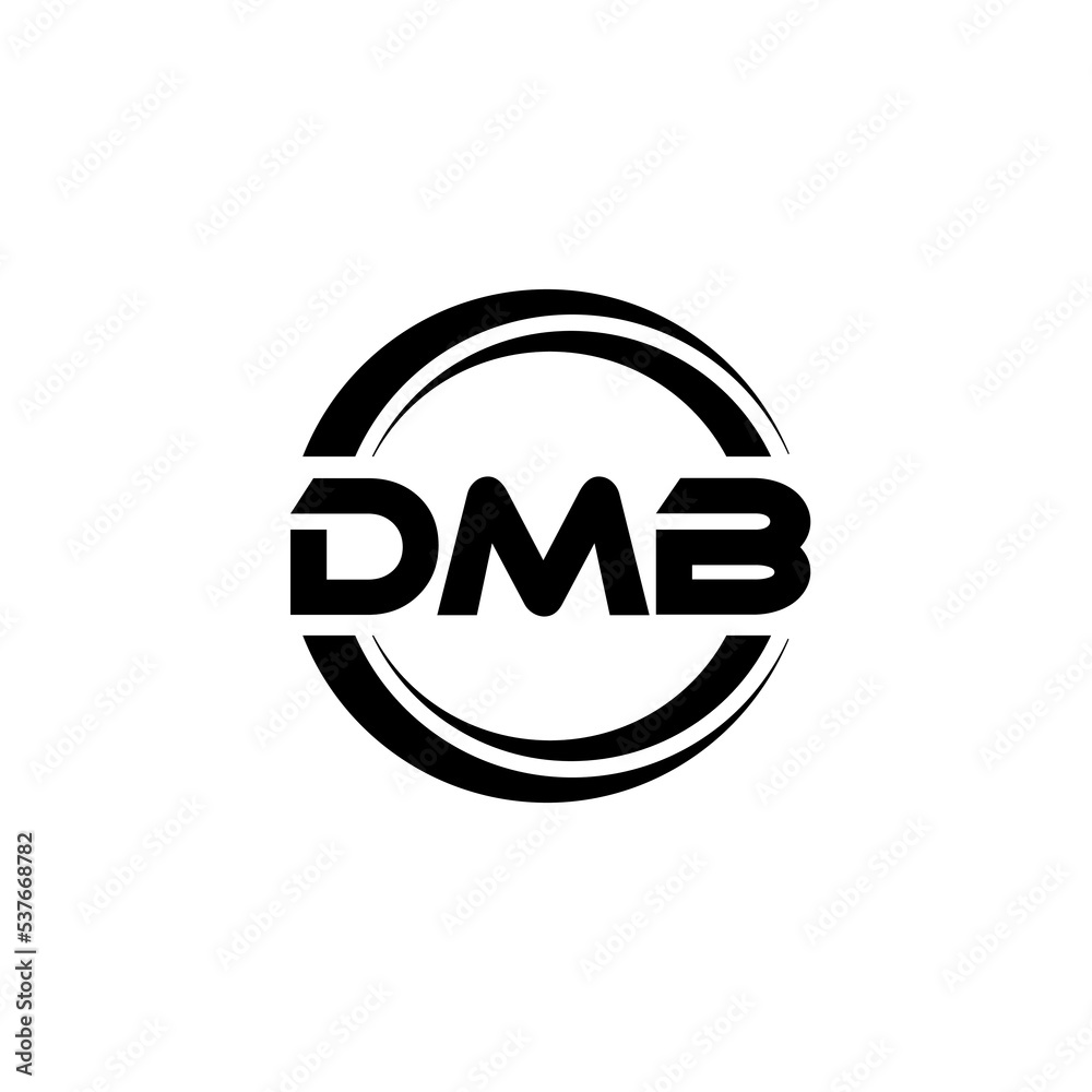 DMB letter logo design with white background in illustrator, vector ...