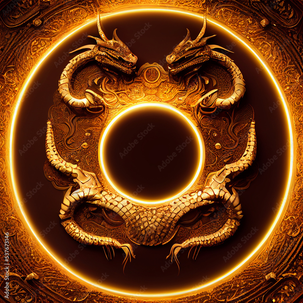 symbol of the dragon tribe Stock Illustration | Adobe Stock