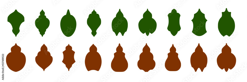 Islamic vector shape of a window or door arch. Arab frame set. Mosque ...