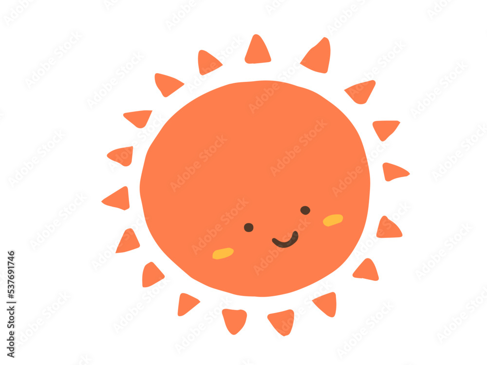 Vetor De かわいい太陽/手書きイラスト素材 Do Stock Adobe Stock