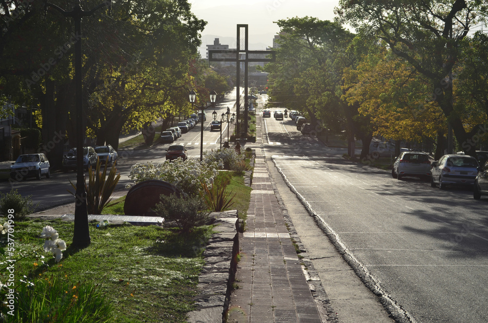 Centro de la Ciudad de Salta- SALTA ARGENTINA. Cruz del paseo Monumento ...