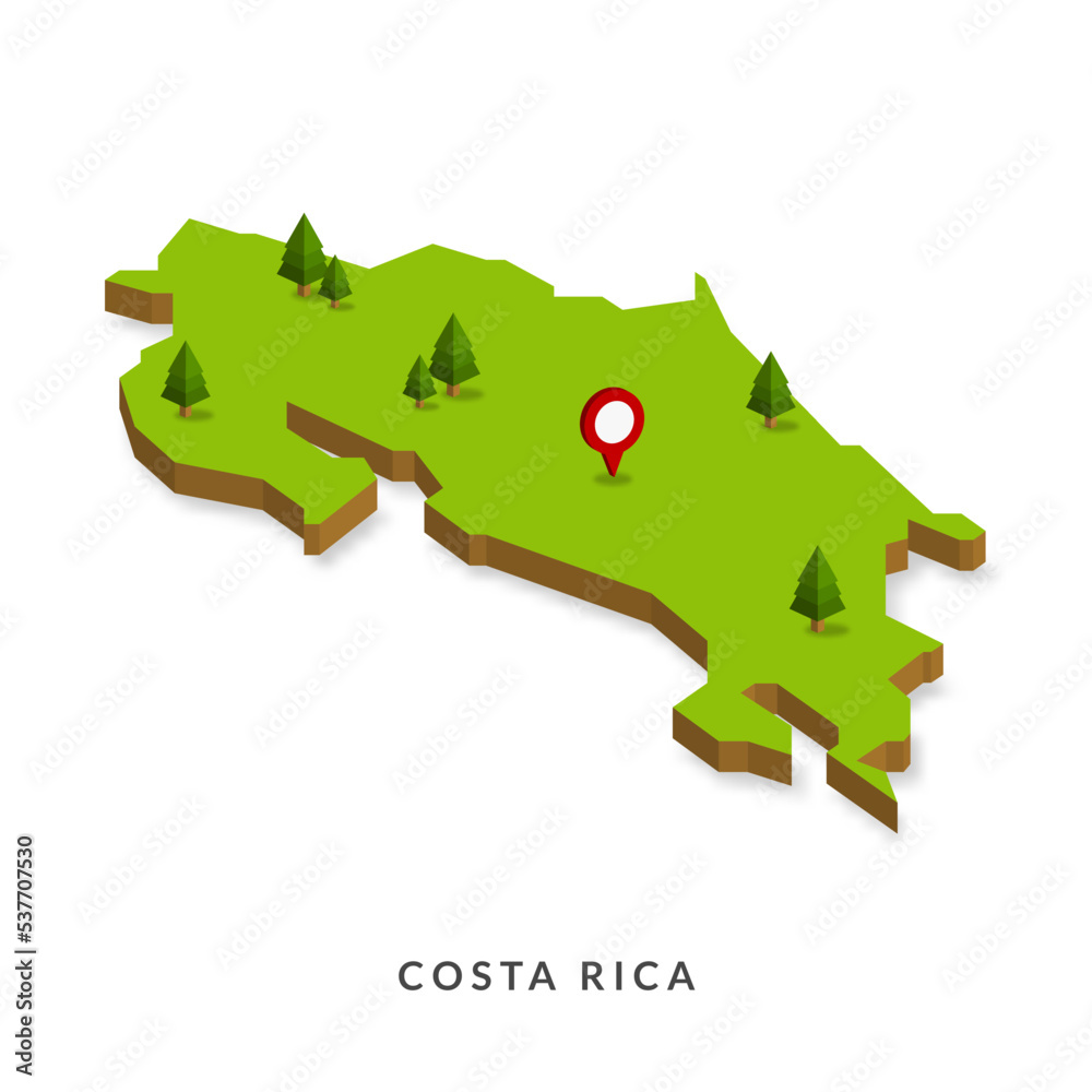 simple map of costa rica
