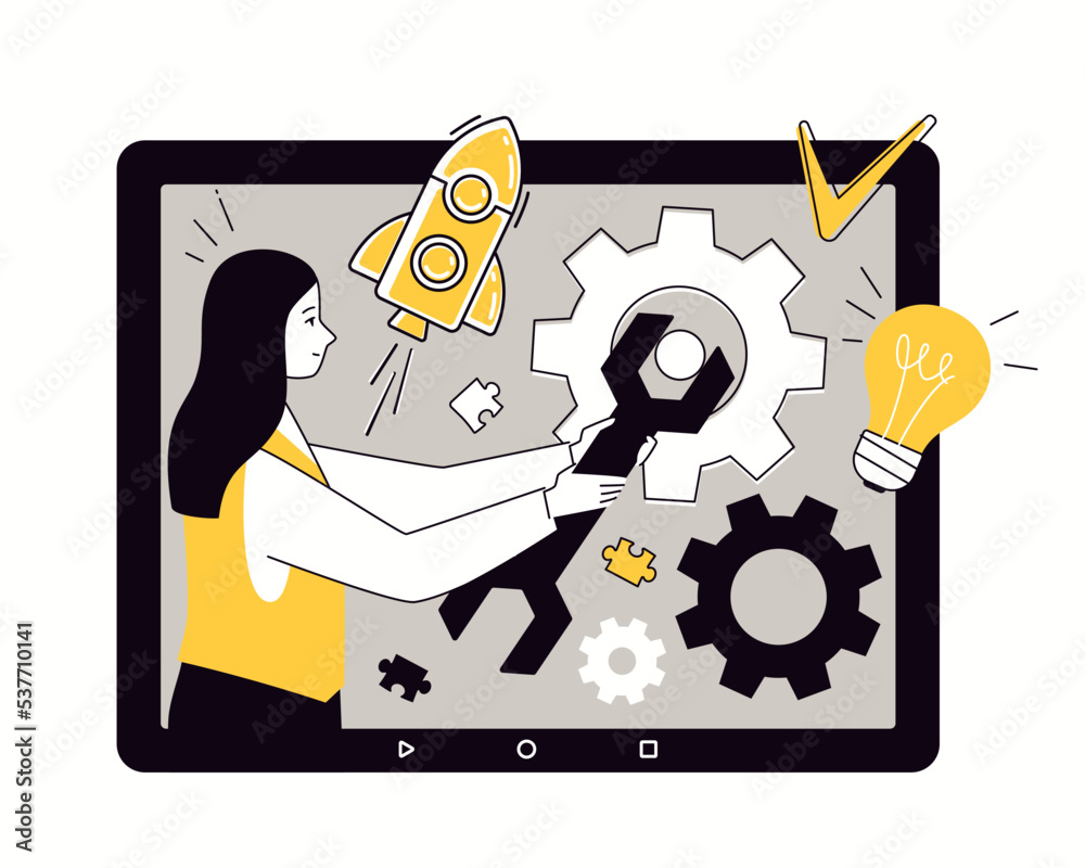 Concept of starting business process from idea to implementation ...