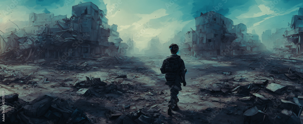Artistic concept painting of a soldiers on battlefield, background ...