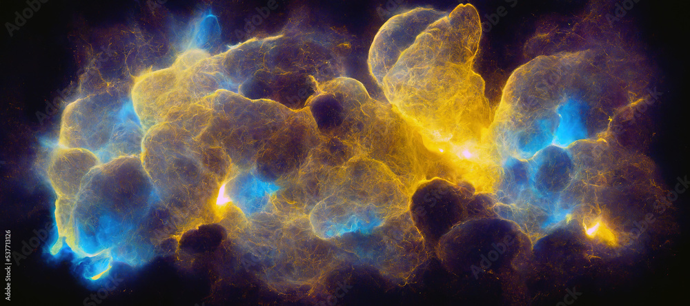 Mood wallpaper of space landscape with gas accumulations in outer space ...