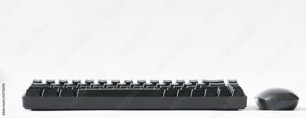 Portable computer keyboard equipped with mechanical switches and a ...