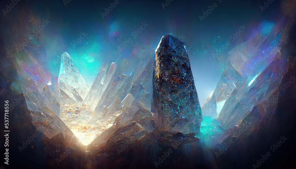Realistic Crystal background, AI render. Stock Illustration | Adobe Stock