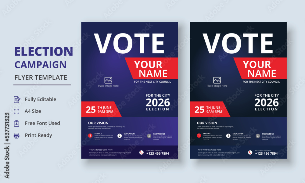 Election Campaign Flyer Template, Political Campaign Flyer Template ...