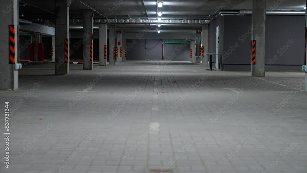 Decoration, static background of underground parking, the parking of an ...