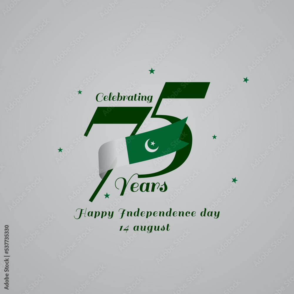 Celebrating 75 year pakistan anniversary. Translate: Pakistan azm e ...