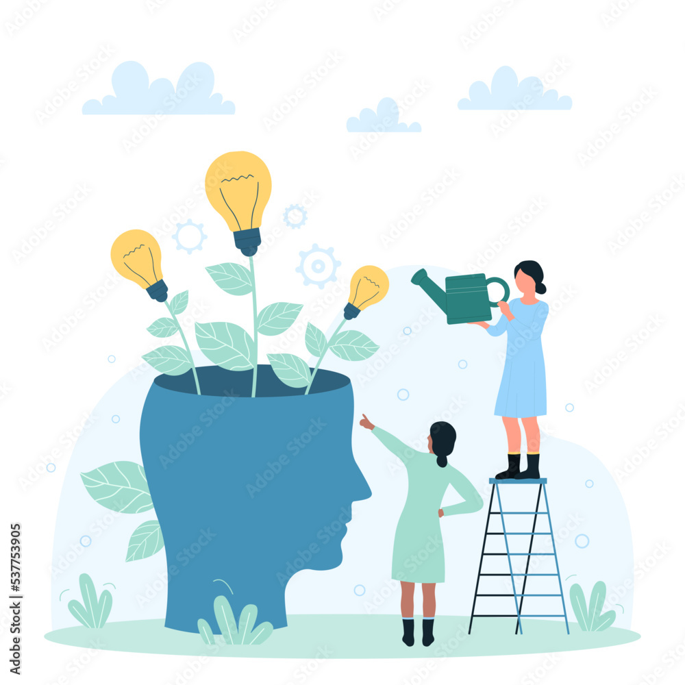 Teamwork on creative idea development and innovation, growing skills ...