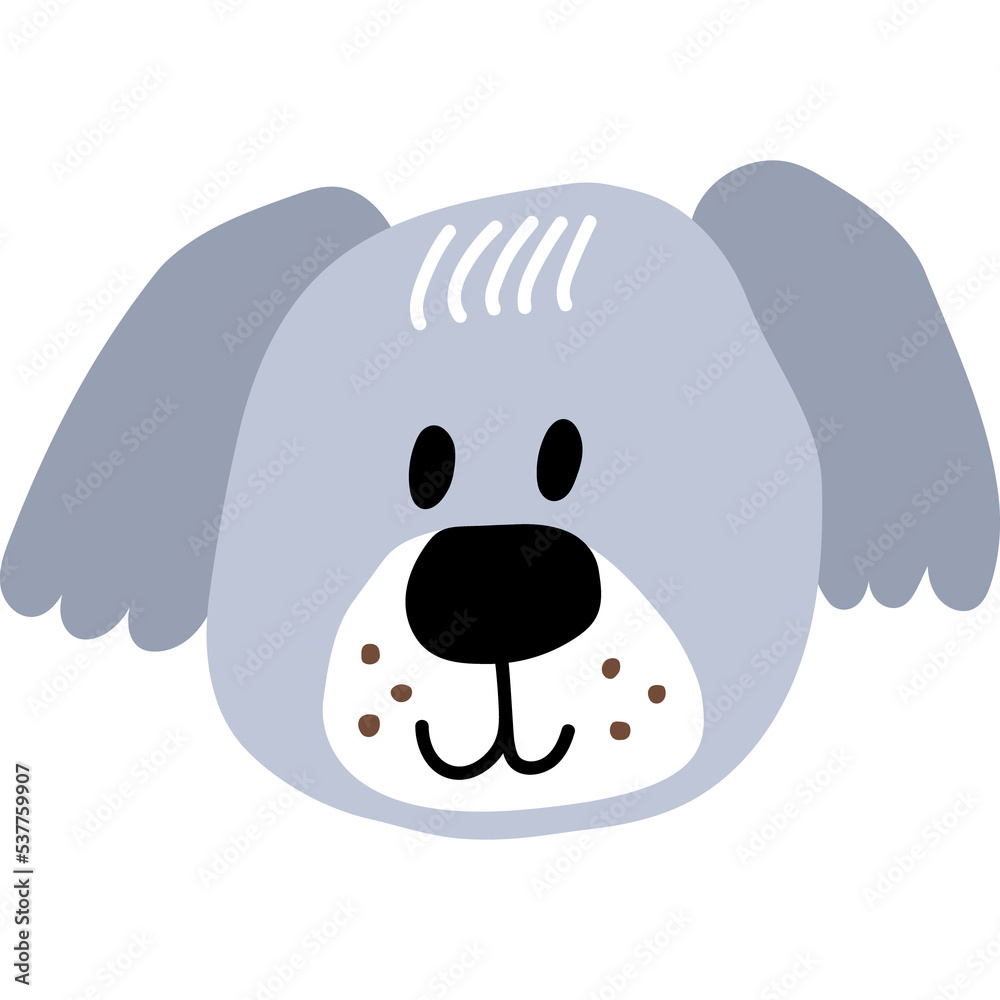 Raster illustration of cute horde dog on transparent background. Animal ...