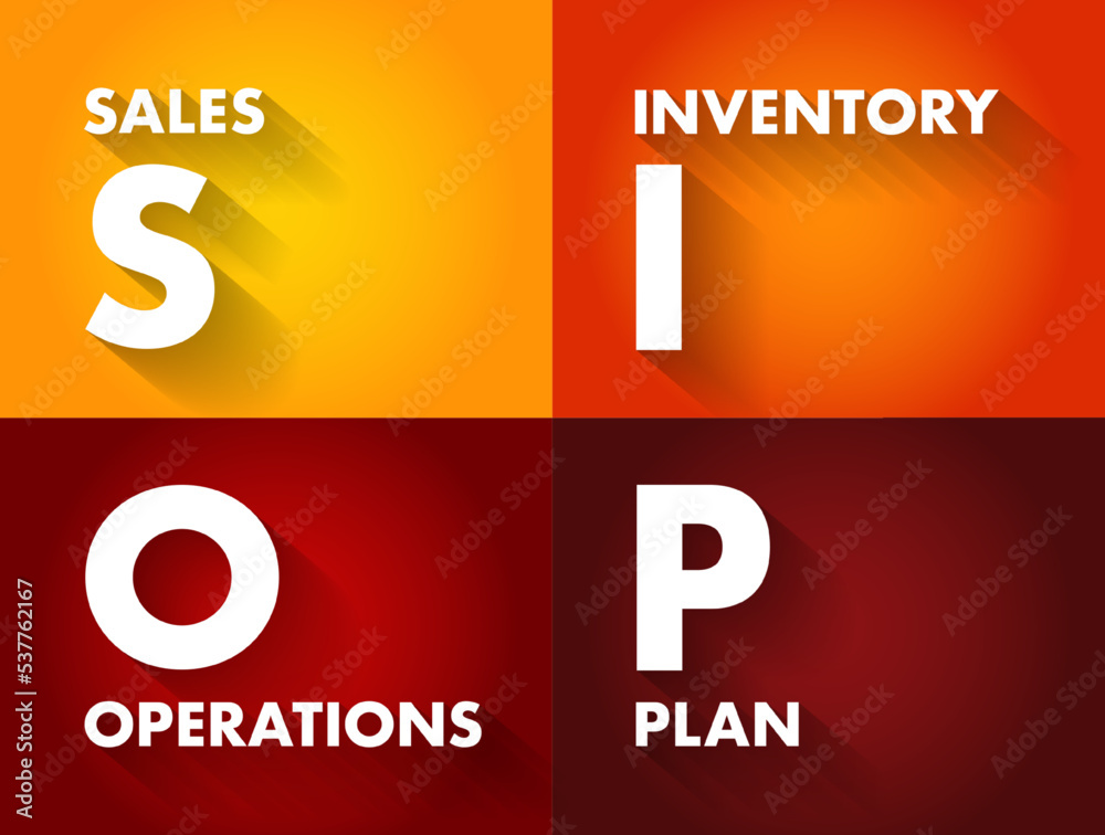 SIOP Sales Inventory Operations Plan - management process that enables ...