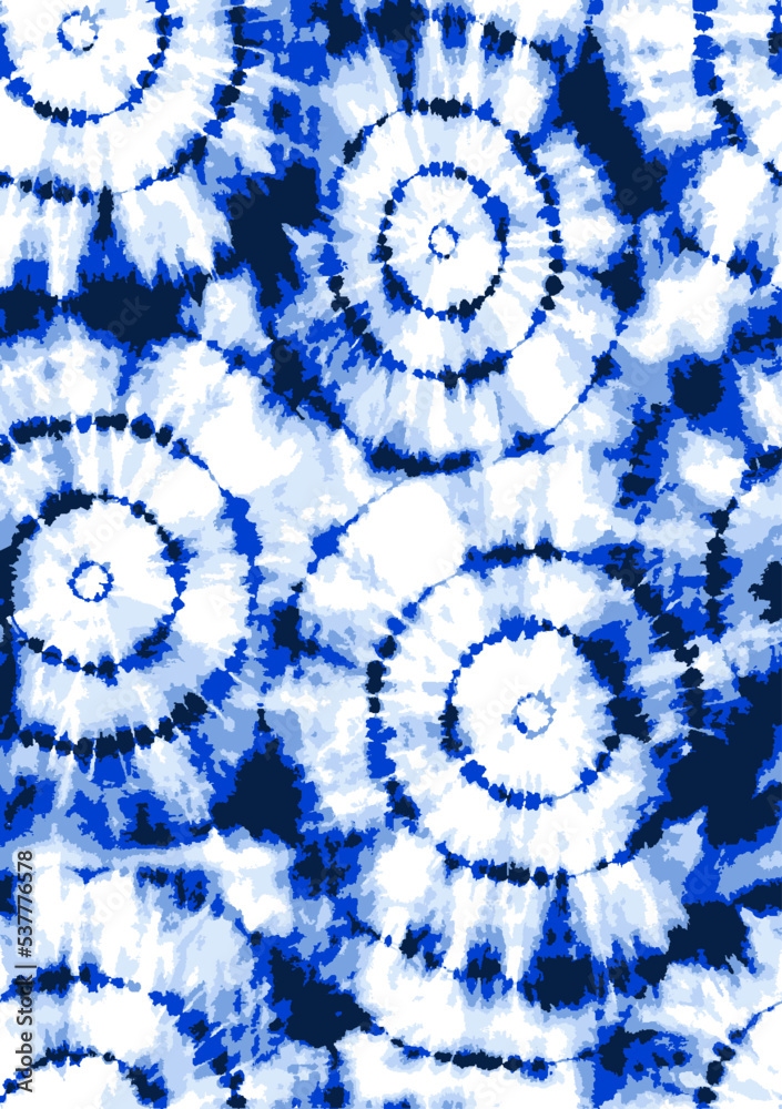 Seamless vector Blue and yellow Tie Dye, Spiral Tie Dye Swirl. Vector ...